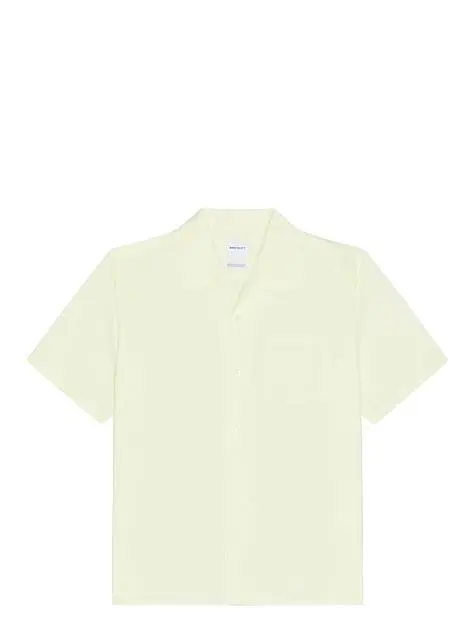 Norse Projects Carsten Cotton Tencel Shirt In Lemon - Pale Yellow