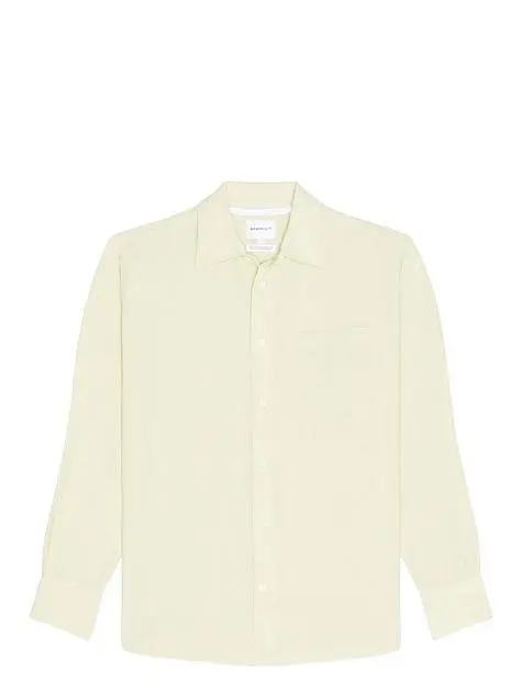 Norse Projects Algot Relaxed Cotton Linen Shirt In Yellow - Pale Yellow