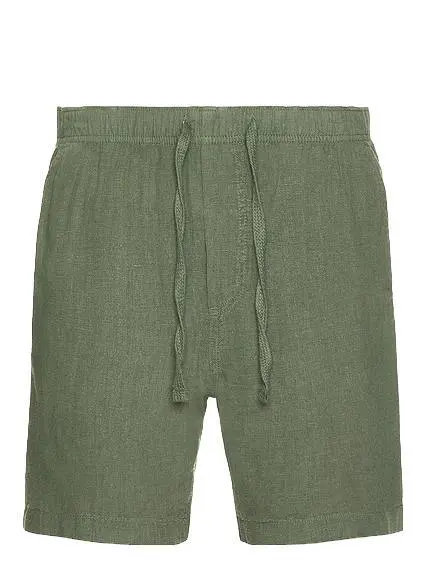 Faherty Brand Essential Linen Short 6.5 - Spruce