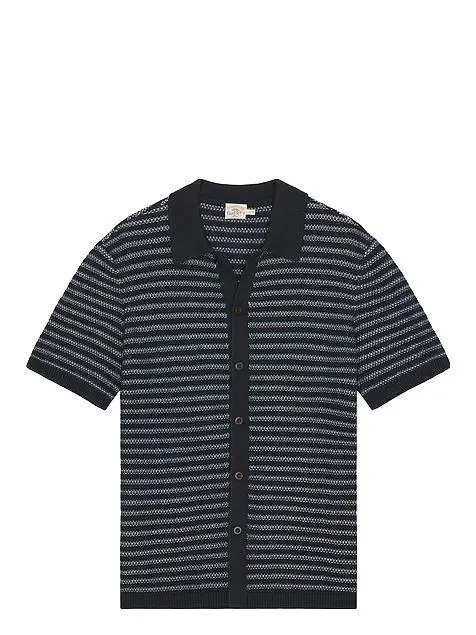 Faherty Brand Sweater Shirt - Northern Depths Stripe