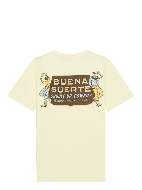 SENDERO PROVISIONS CO. Buena Suerte Tee - Cream