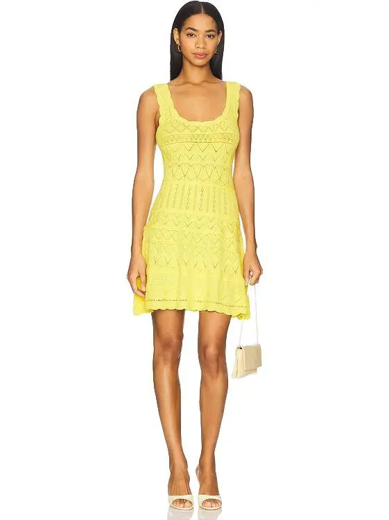 Astr The Label Shereena Sweater Dress - Yellow