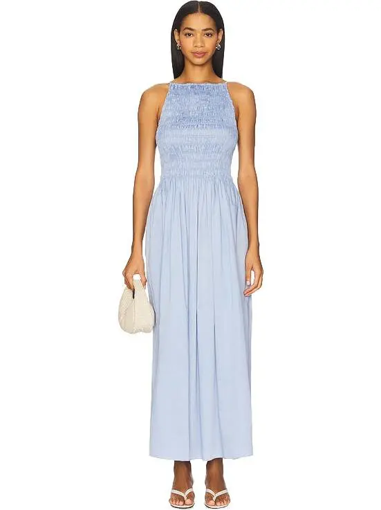 Faithfull The Brand Laia Maxi Dress - Soft Blue
