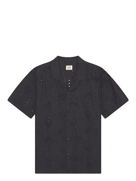 Marine Layer Archive 5 O'clock Resort Shirt In Navy - India Ink