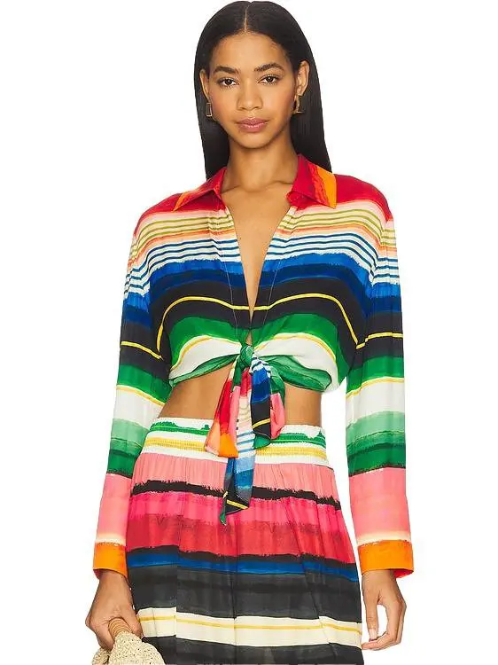 Alice + Olivia Hannon Top - Rainbow Reef