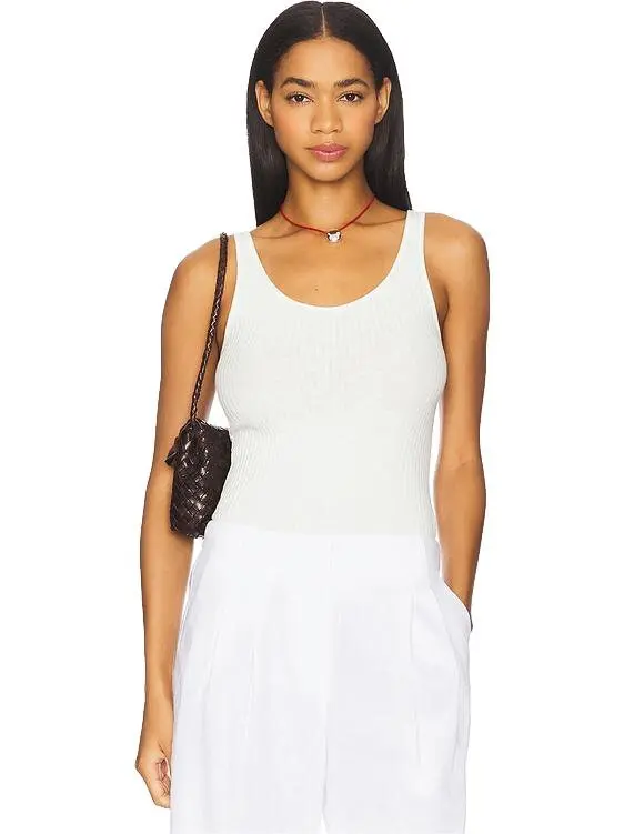 Enza Costa Military Rib Slim Tank Top - Undyed
