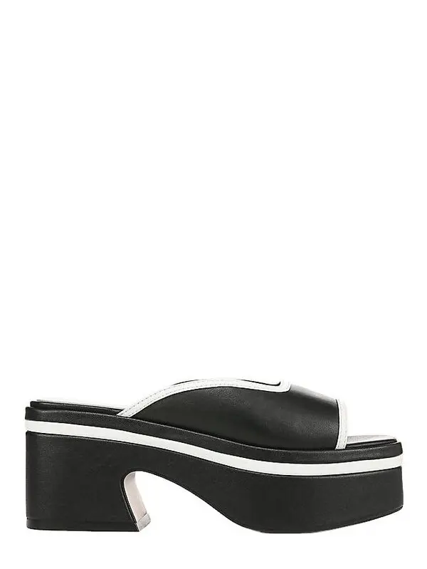 Franco Sarto Fernanda Platform Slide Sandals - Black