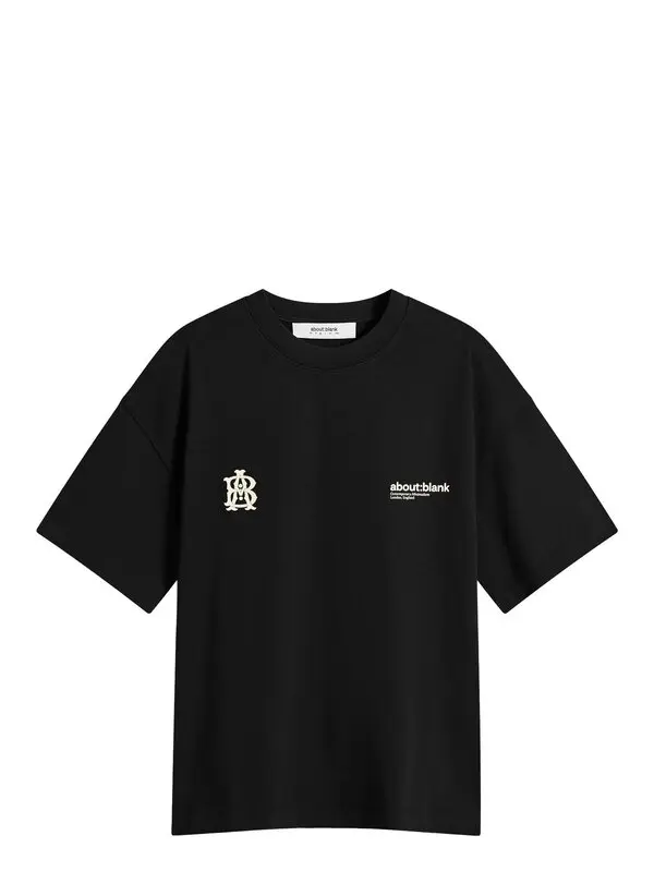 ABOUT:BLANK Dual Logo T-shirt - Black/ecru