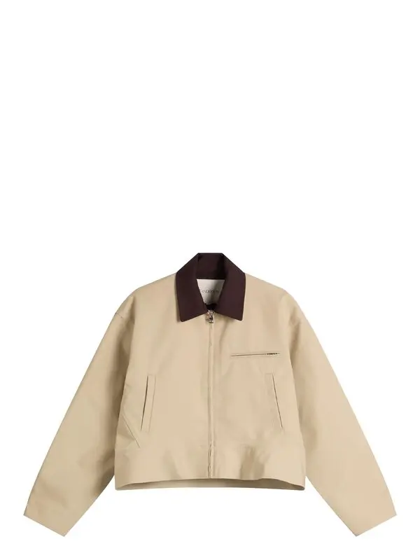JW Anderson Curved Hem Workwear Jacket - Nougat/chocolate