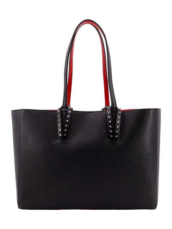 CHRISTIAN LOUBOUTIN Cabata Leather Shoulder Bag With Studs - Black