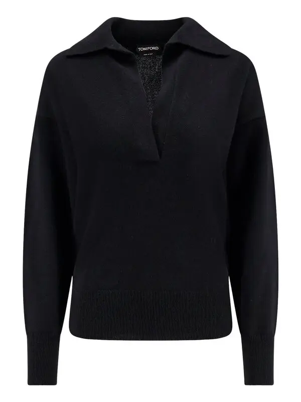 TOM FORD Cashmere Polo Sweater - Black