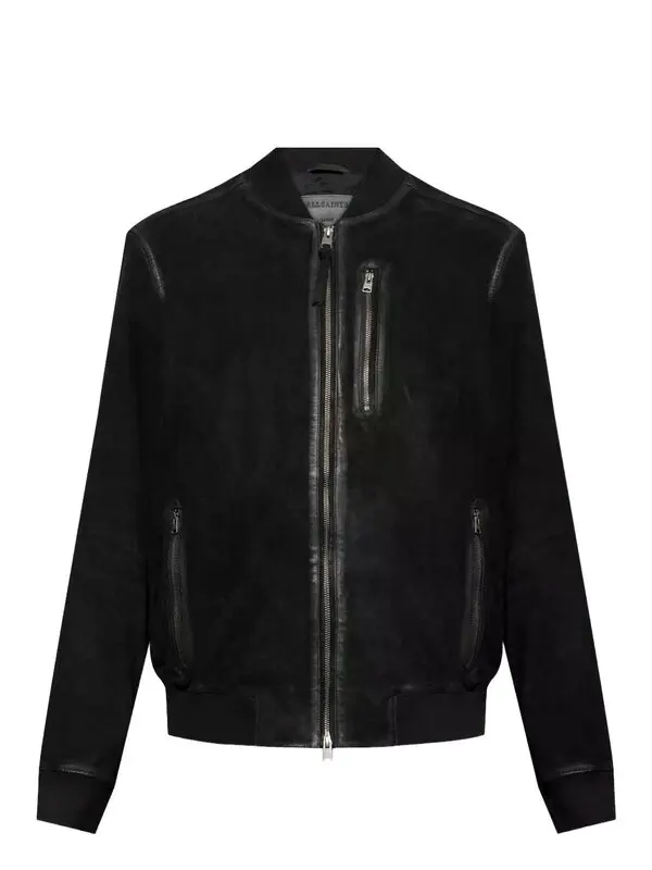 ALLSAINTS Suede Bomber Jacket - Black