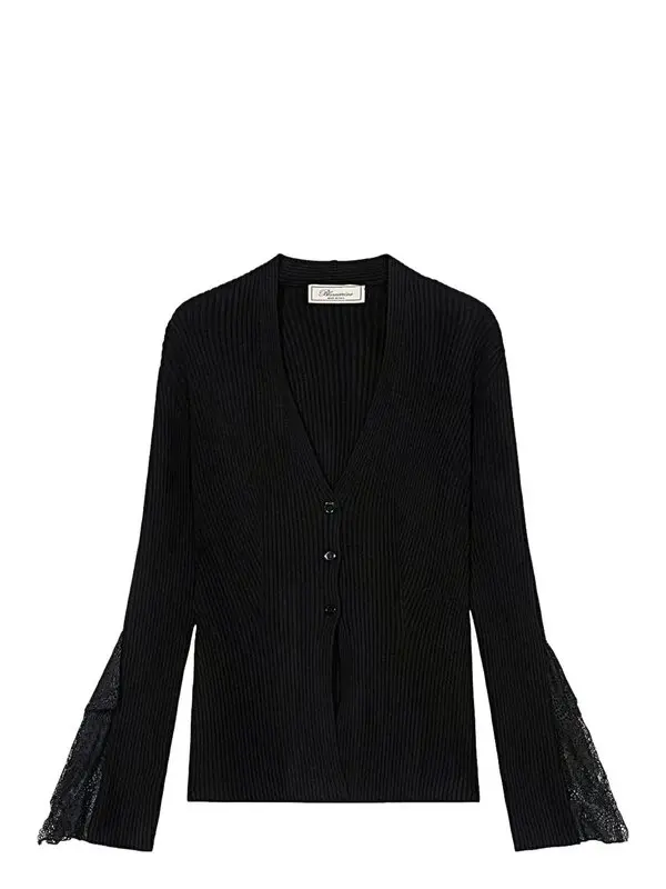 Blumarine Lace-trimmed Cardigan - Black