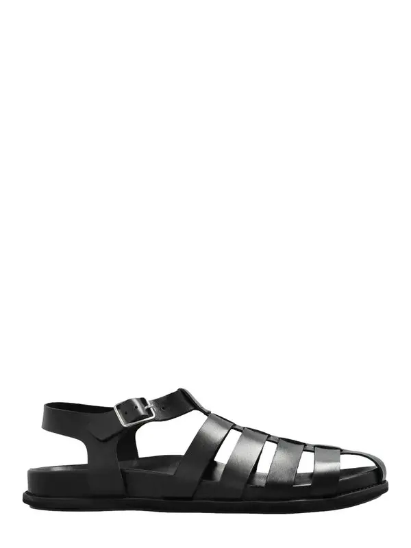 A.p.c. Fisherman H Leather Sandals - Black
