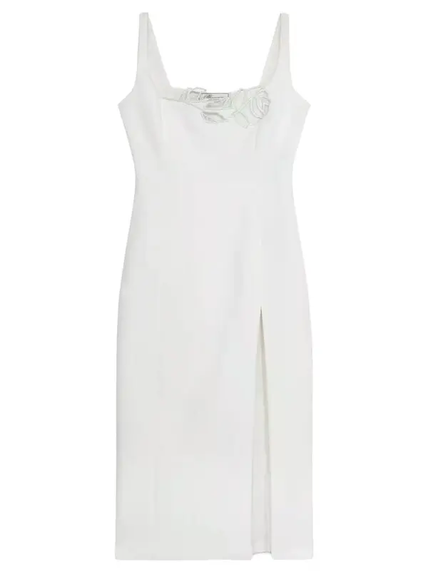 Blumarine Cut-out Detail Midi Dress - White