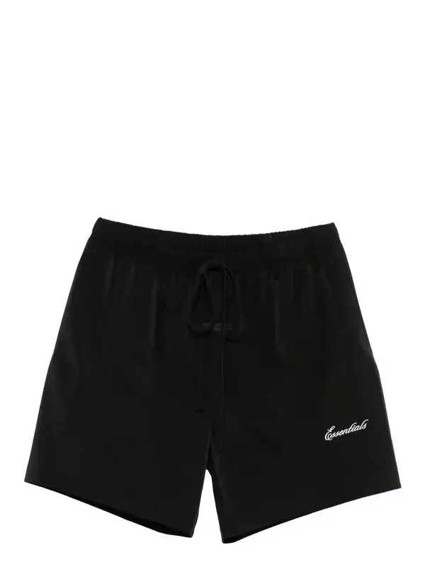 Fear Of God Logo-embroidered Drawstring Track Shorts - Black