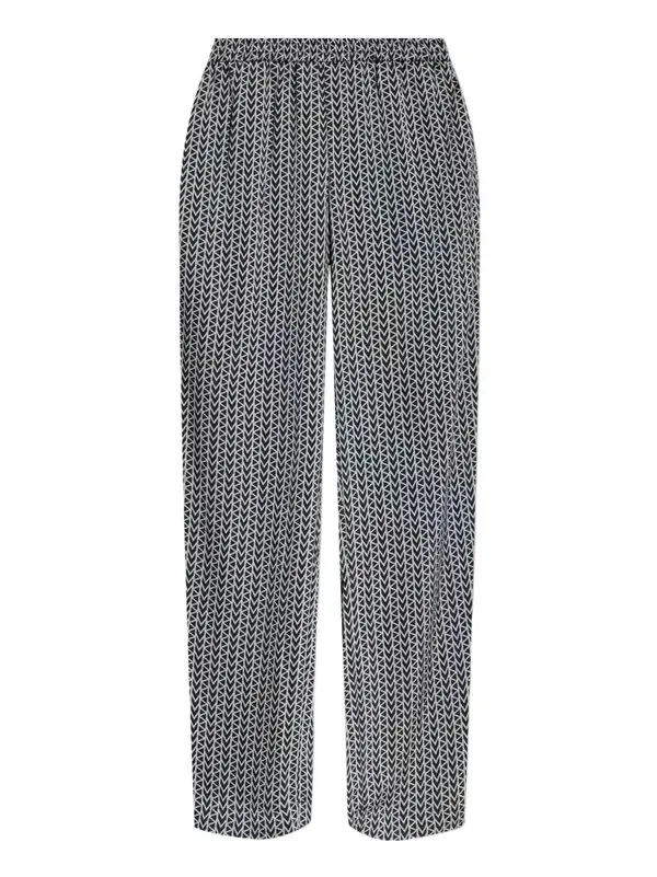Michael Kors Chevron-print Trousers - Black
