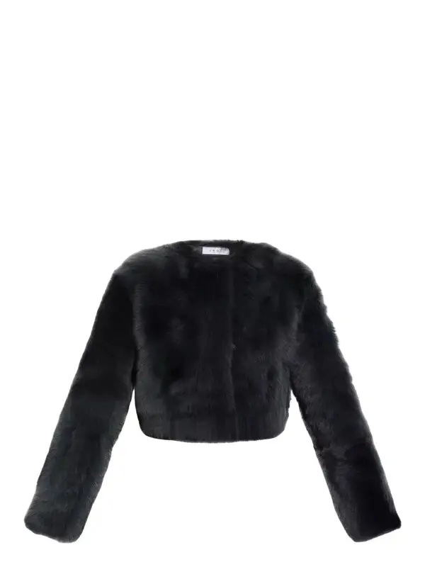 IRO PARIS Cropped Sheepskin Jacket - Black