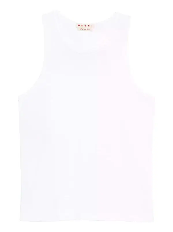 Marni Organic Cotton Tank Top - White