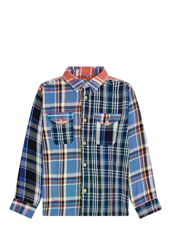 HUMAN MADE Patchwork Plaid Shirt - Blue