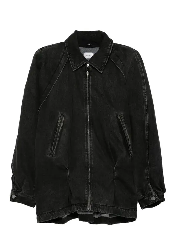 HAIKURE Zip-front Denim Jacket - Black