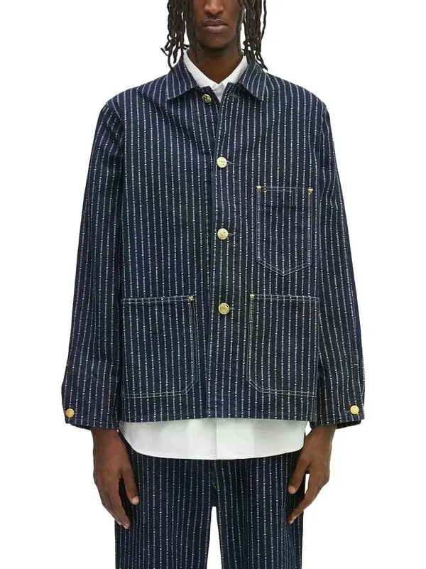 HUMAN MADE Pinstripe Denim Jacket - Blue