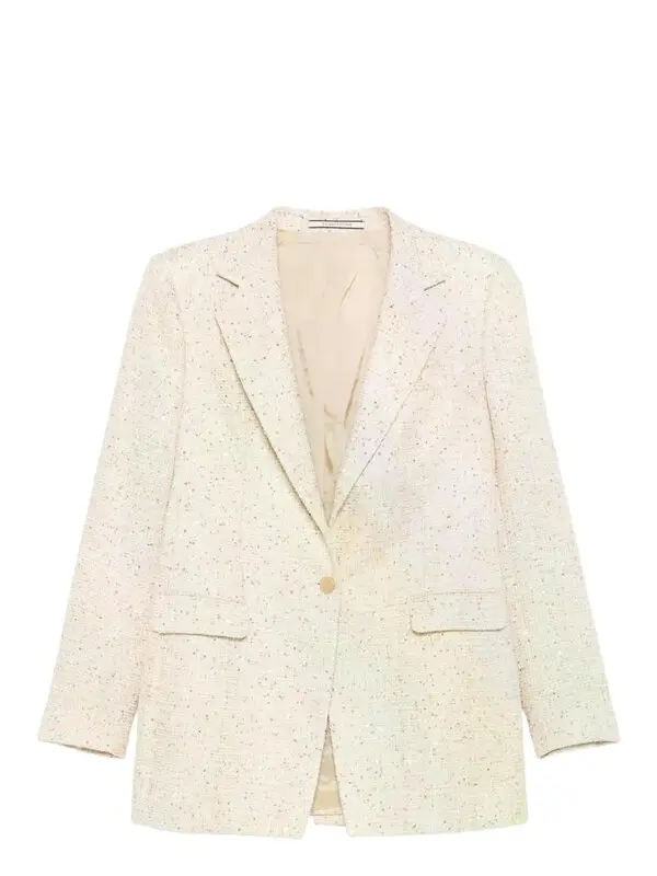 Tagliatore Sequin-embellished Tweed Jacket - Neutrals