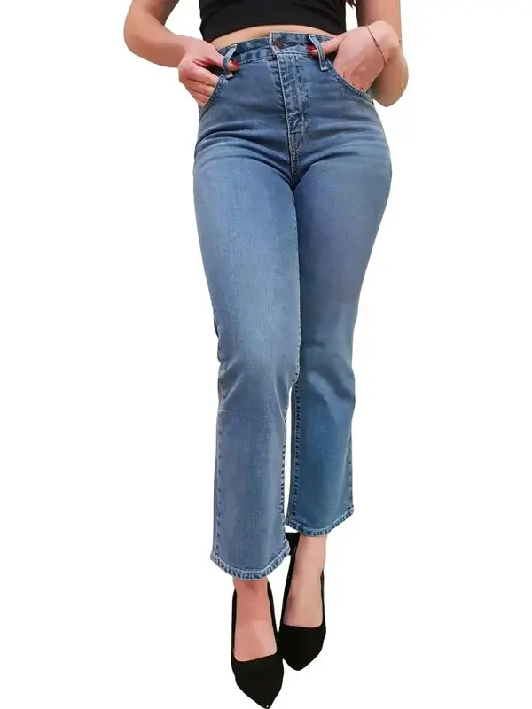 LEVI'S High-waisted Straight-leg Jeans - Blue