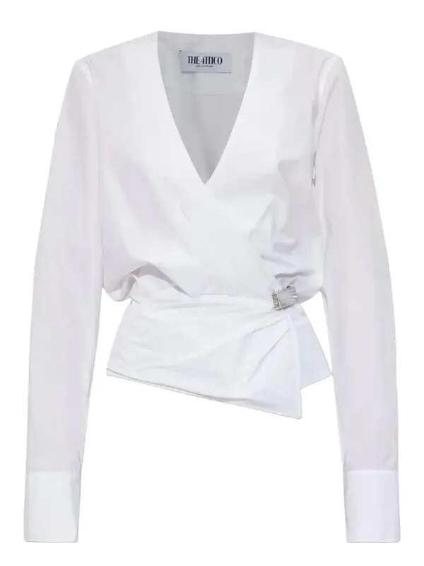 Attico Wrap-design Blouse - White