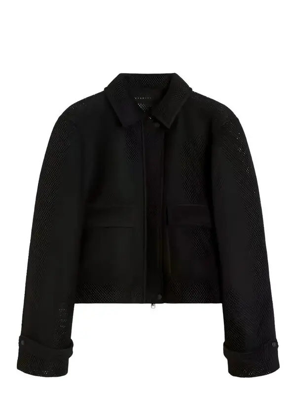 Max Mara Mesh-panelled Jacket - Black