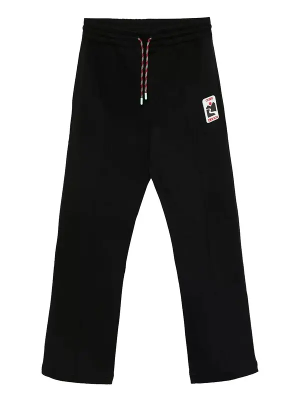 Casablanca Logo-appliqué Drawstring Track Pants - Black