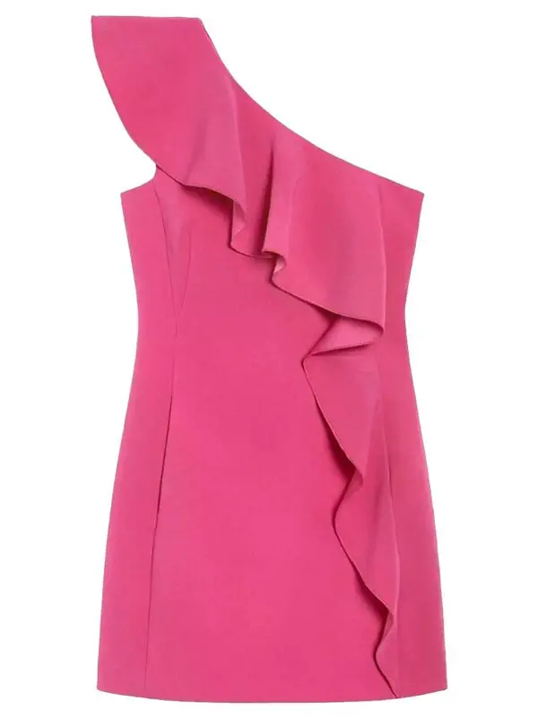 Max Mara One-shoulder Ruffled Dress - Pink