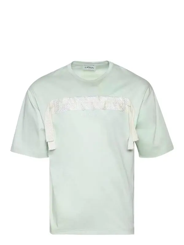 LANVIN Curb-embroidered T-shirt - Green