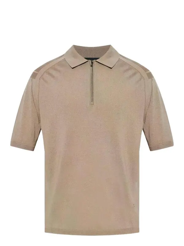 Emporio Armani Half-zip Polo Shirt - Neutrals