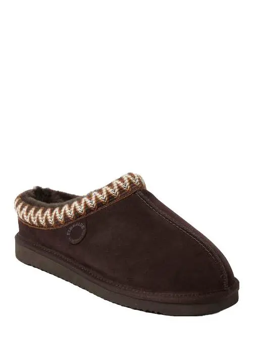 DEARFOAMS Fireside Grafton Shearling Clog Slipper - Coffee