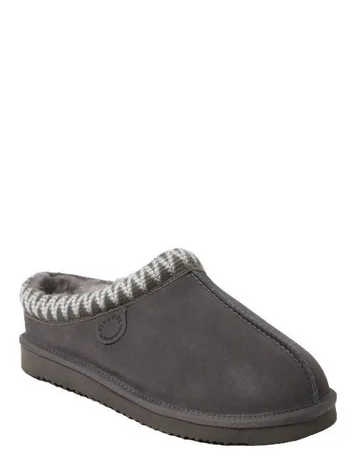 DEARFOAMS Fireside Grafton Shearling Clog Slipper - Grey