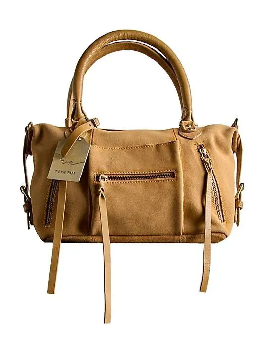Free People We The Free Suede Baby Emerson Bag - Italian Straw