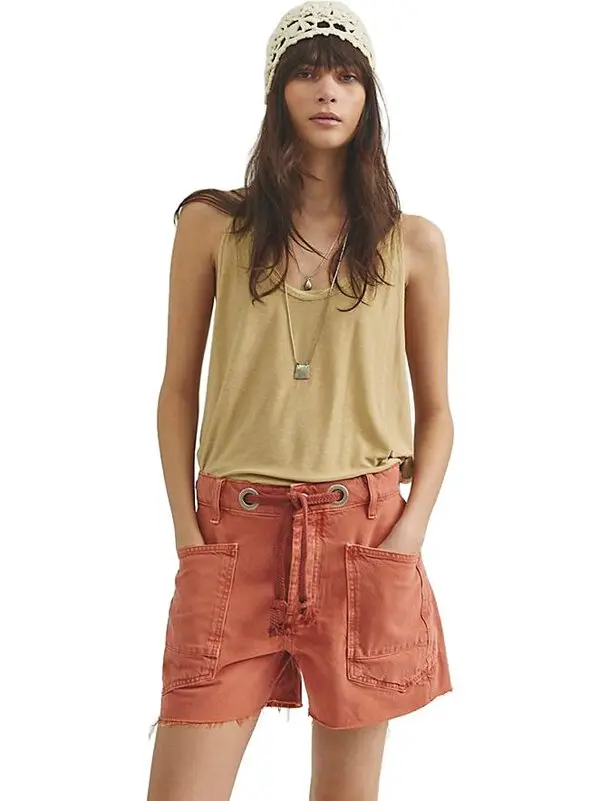 Free People We The Free Moxie Barrel Shorts - Sunset