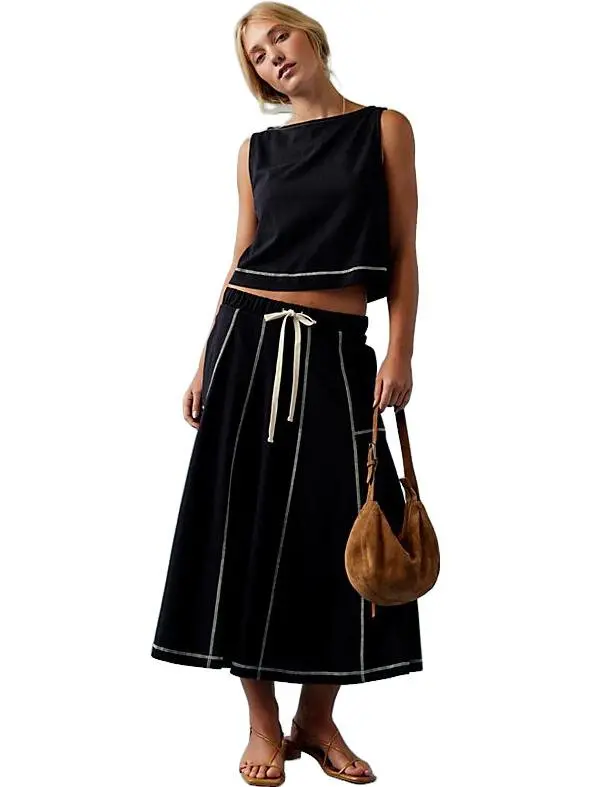 Free People Strada Skirt Set - Black