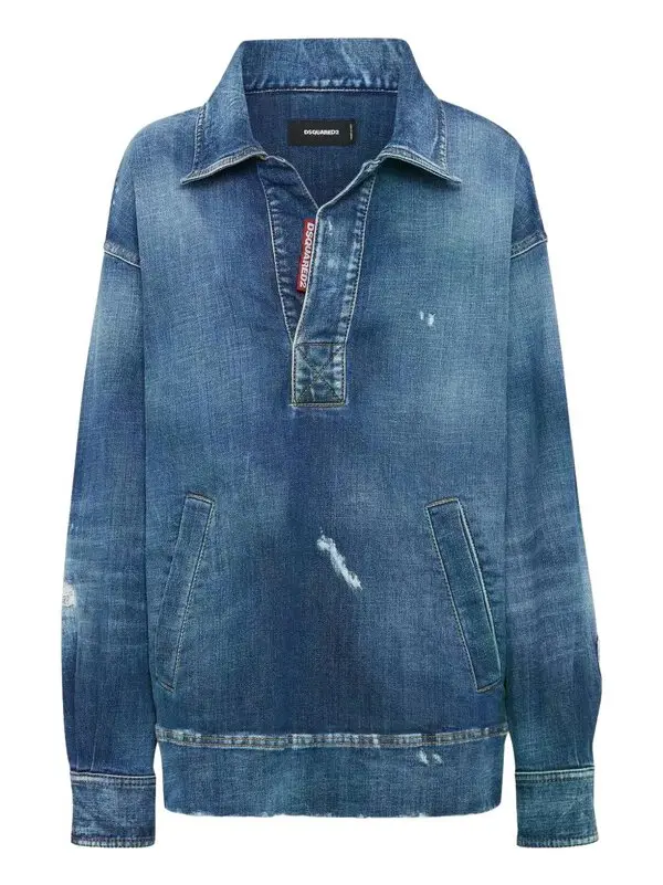 Dsquared2 Distressed-effect Shirt - Blue
