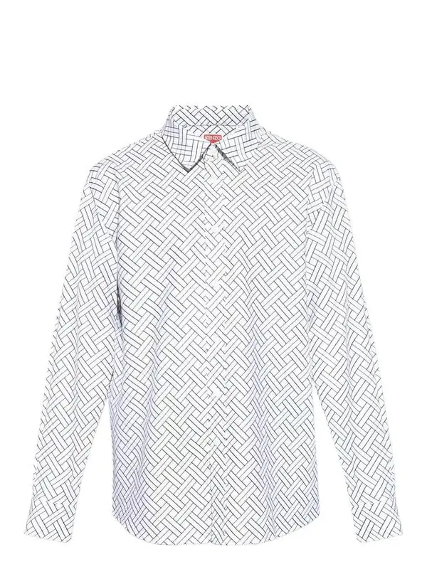 Kenzo Geometric-pattern Shirt - White