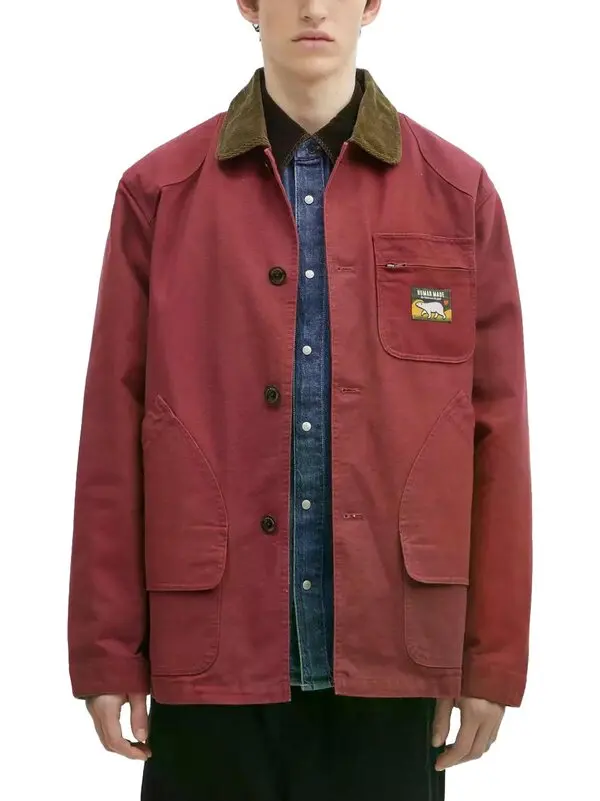 HUMAN MADE Duck-appliqué Overshirt - Red