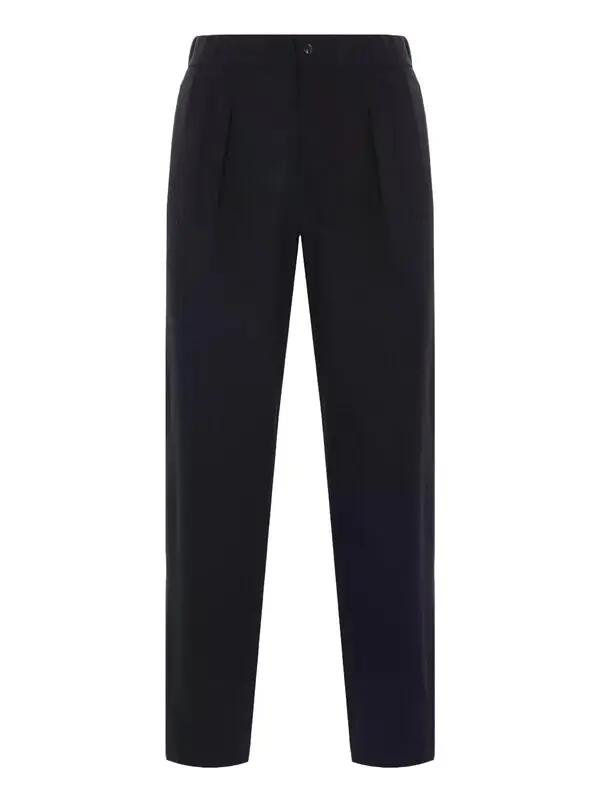 Giorgio Armani Pleated Elasticated-waist Trousers - Black