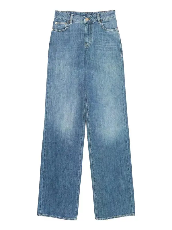 Emporio Armani Washed Wide-leg Jeans - Blue