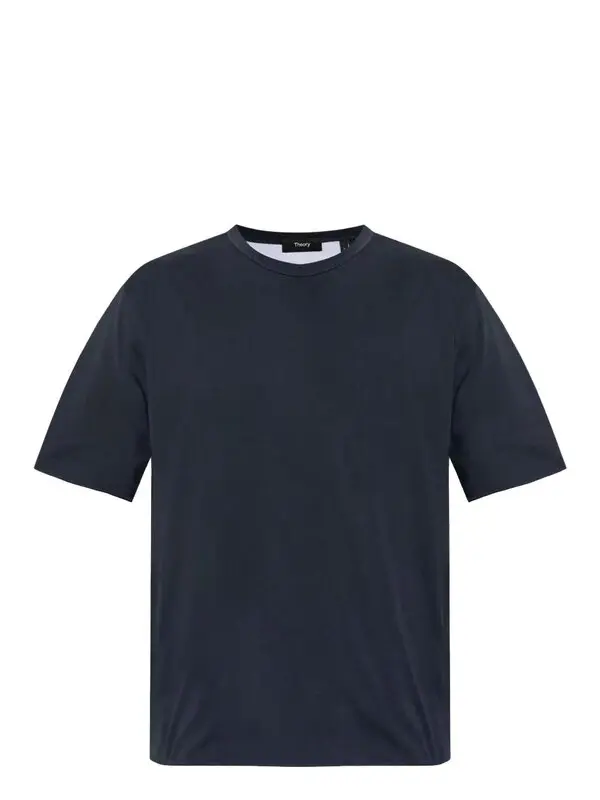 Theory Contrasting-trim T-shirt - Blue