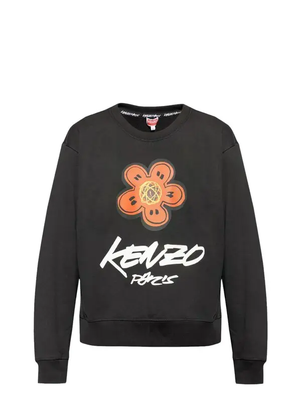 Kenzo Boke Flower Motif Sweatshirt - Black