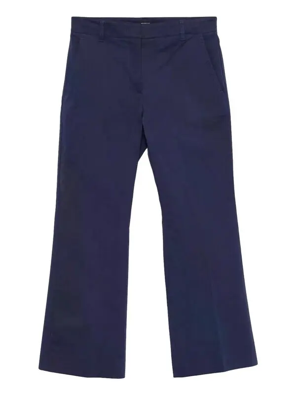 Max Mara Stretch-cotton Flare Pants - Blue