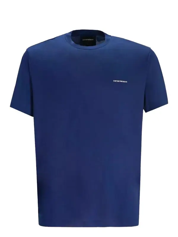 Emporio Armani Logo-detail Crew-neck T-shirt - Blue