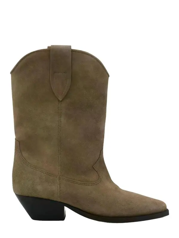 Isabel Marant Duerto Suede Cowboy Boots - Brown