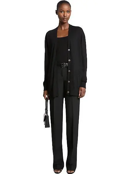 Michael Kors Oversized Cashmere Cardigan - Black